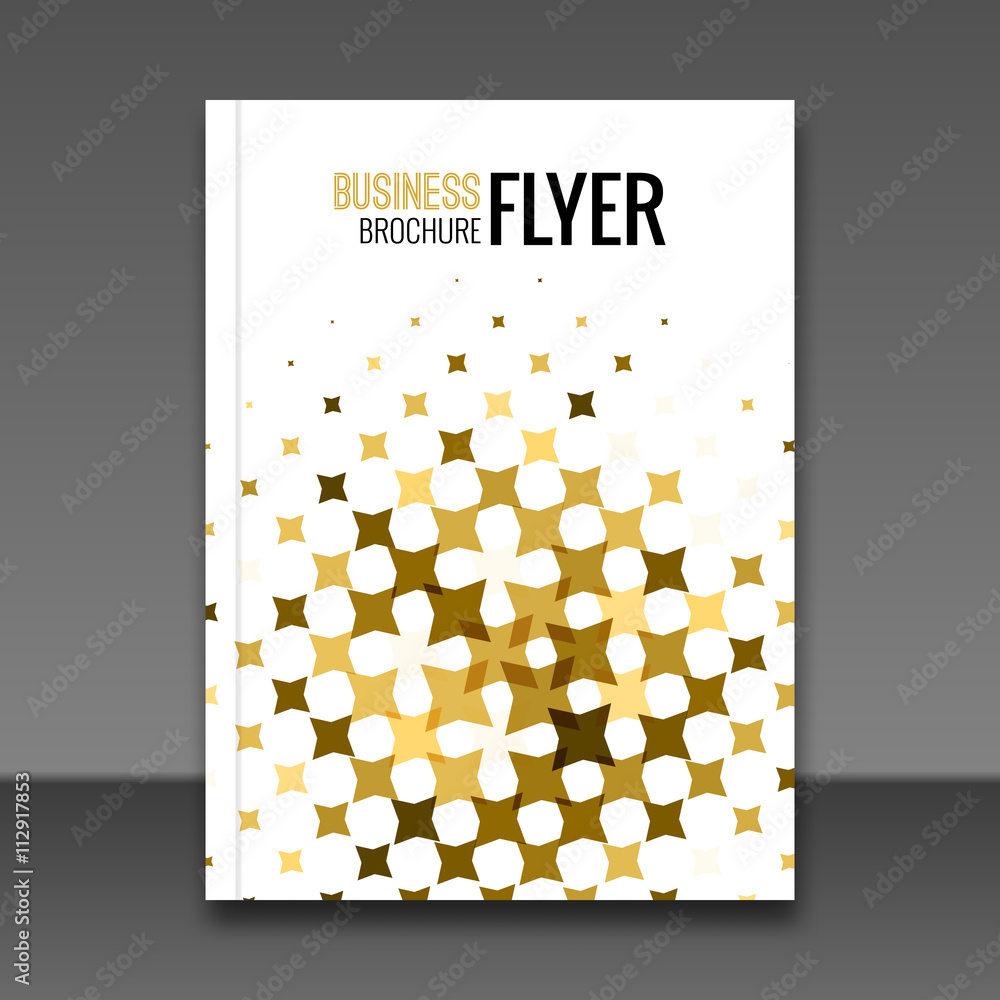 Gold Flyer design template, Greeting Card Design. Golden Dust. Vector ...