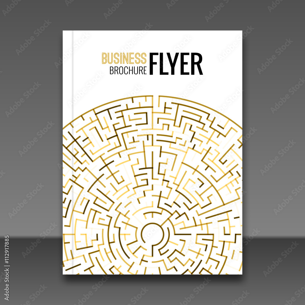 Gold Flyer design template, Greeting Card Design. Golden Dust. Vector ...