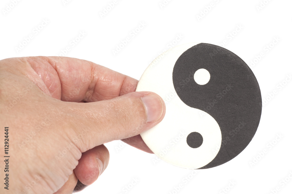 Hand Holding Yin-Yang Symbol Stock Photo | Adobe Stock