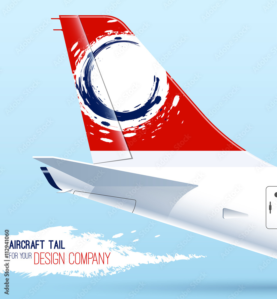 Airplane tail. template for your design. Aircraft tail Stock Vector ...