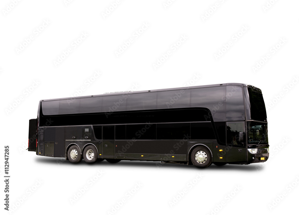 Black Travel bus Stock Photo | Adobe Stock