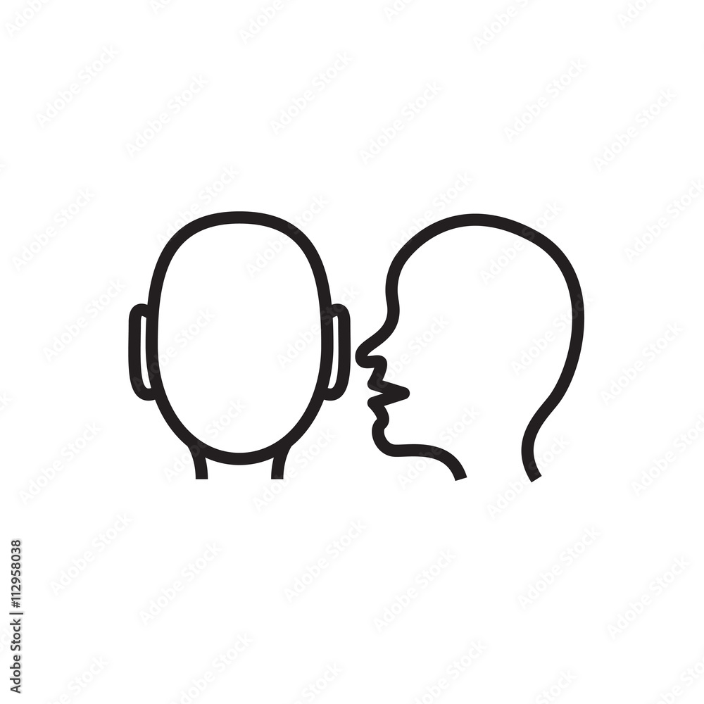 Whisper icon in vector. Whisper outline concept icon logo Stock Vector ...