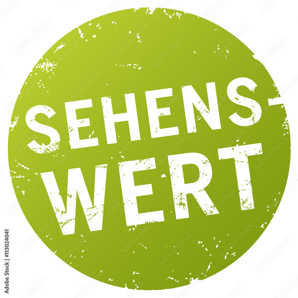 grüner Button Sehenswert zerkratzt vector de Stock | Adobe Stock