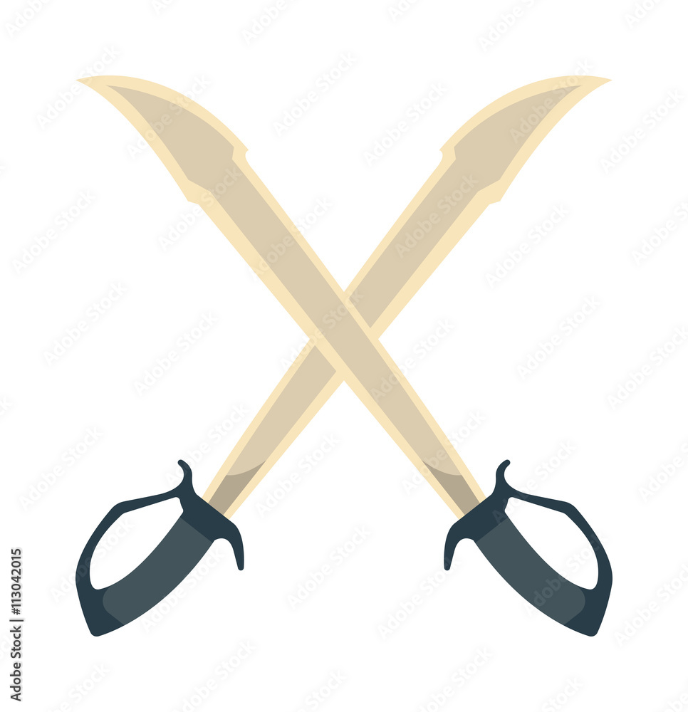 Cartoon Crossed Swords