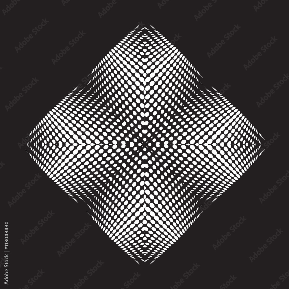 Optical illusion, abstract geometric design element. Stock Vector ...