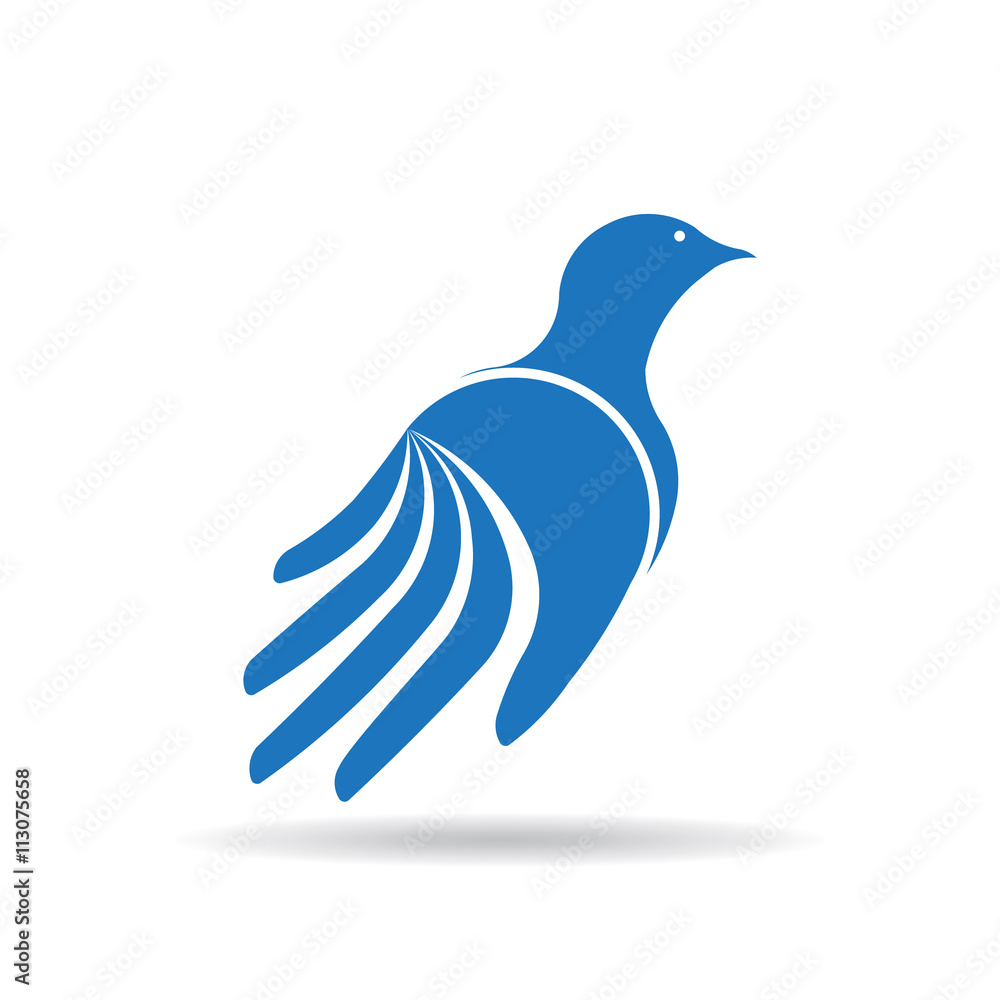 Dove hand logo. Vector graphic design Stock Vector | Adobe Stock