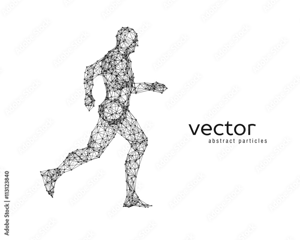 Vector illustration of running man. Stock Vector | Adobe Stock