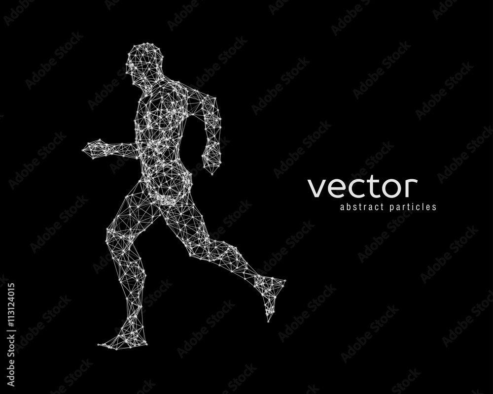 Vector illustration of running man. Stock Vector | Adobe Stock