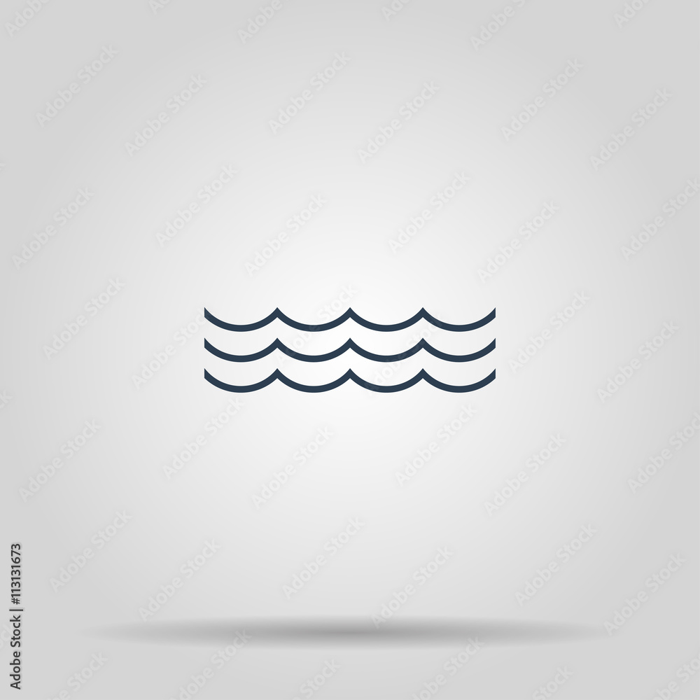 Wave icon vector Stock Vector | Adobe Stock