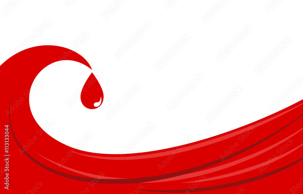 Red border design with blood drop Stock Vector | Adobe Stock