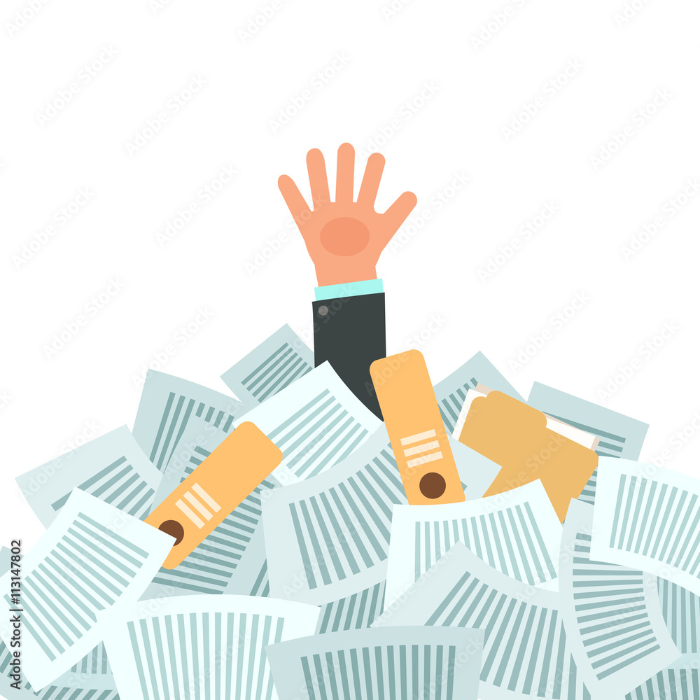Overworked Businessman Under A Lot Of Documents A Lot Of Work Concept overworked-businessman-under-a-lot-of-documents-a-lot-of-work-concept