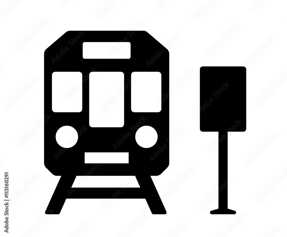 train station sign Stock Vector | Adobe Stock