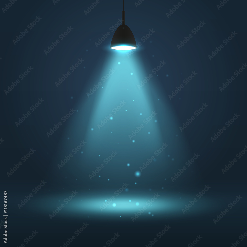 Artificial illumination lamps, vector graphics, glow effect, element ...