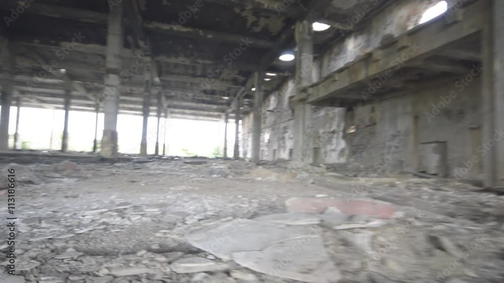 ruins of a very heavily polluted industrial factory, place was known as ...