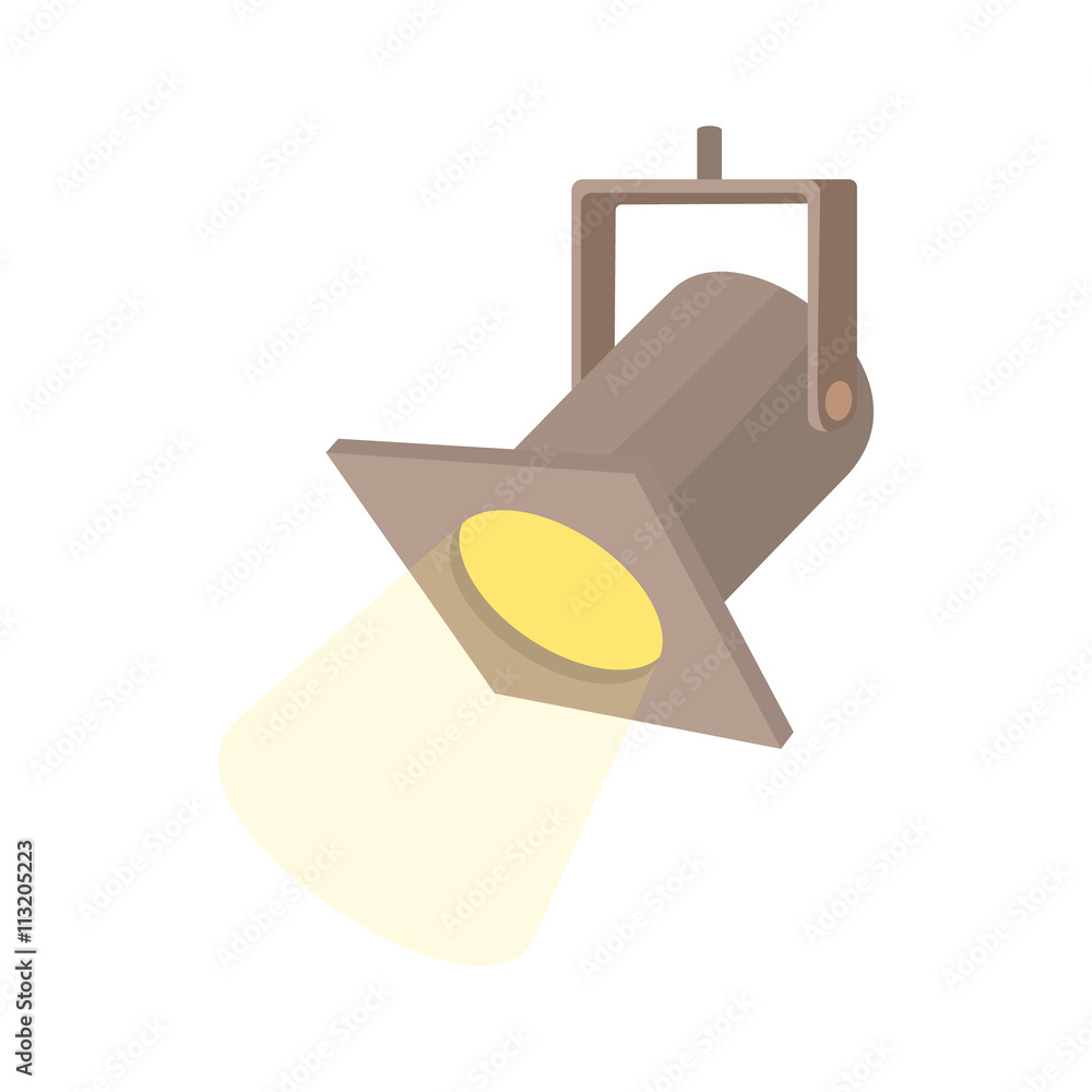 Theater spotlight icon, cartoon style Stock Vector | Adobe Stock