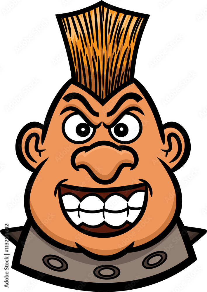 Cartoon Warrior Head