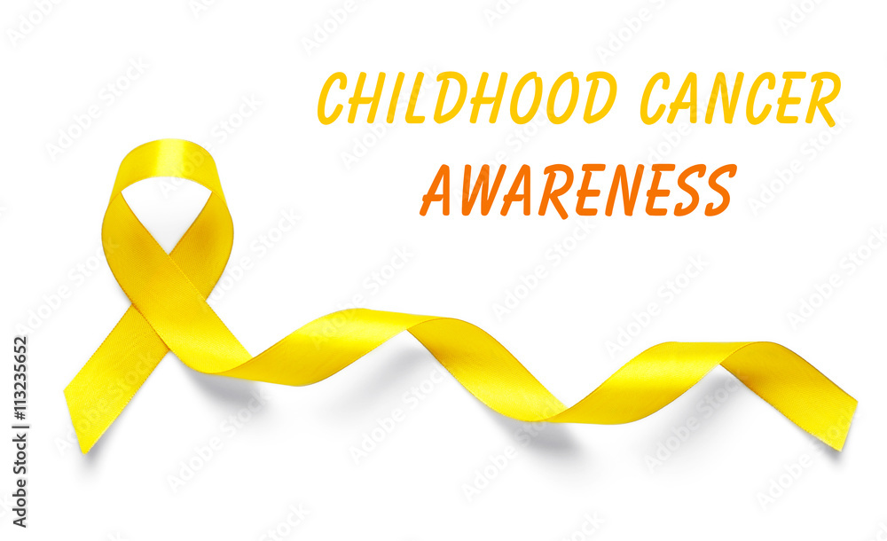 Yellow Childhood Cancer Ribbon