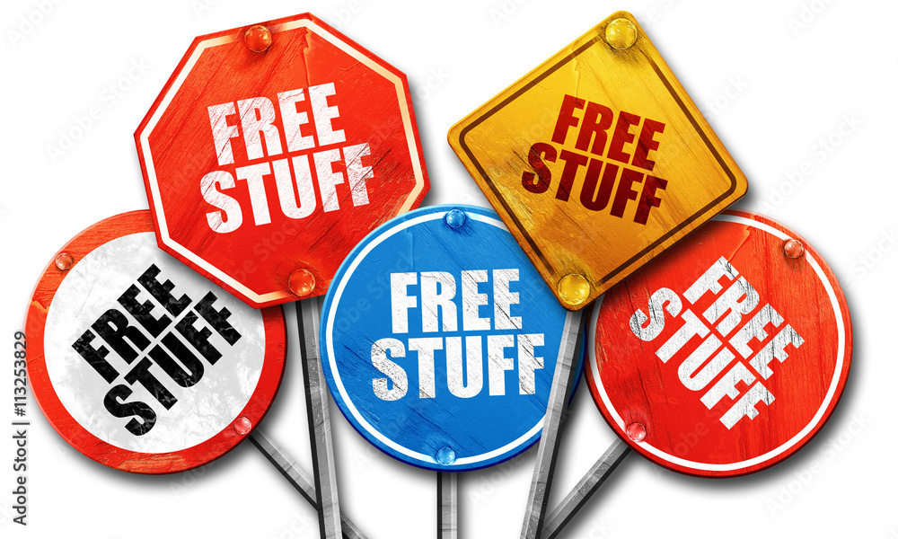 free stuff, 3D rendering, rough street sign collection Stock ...