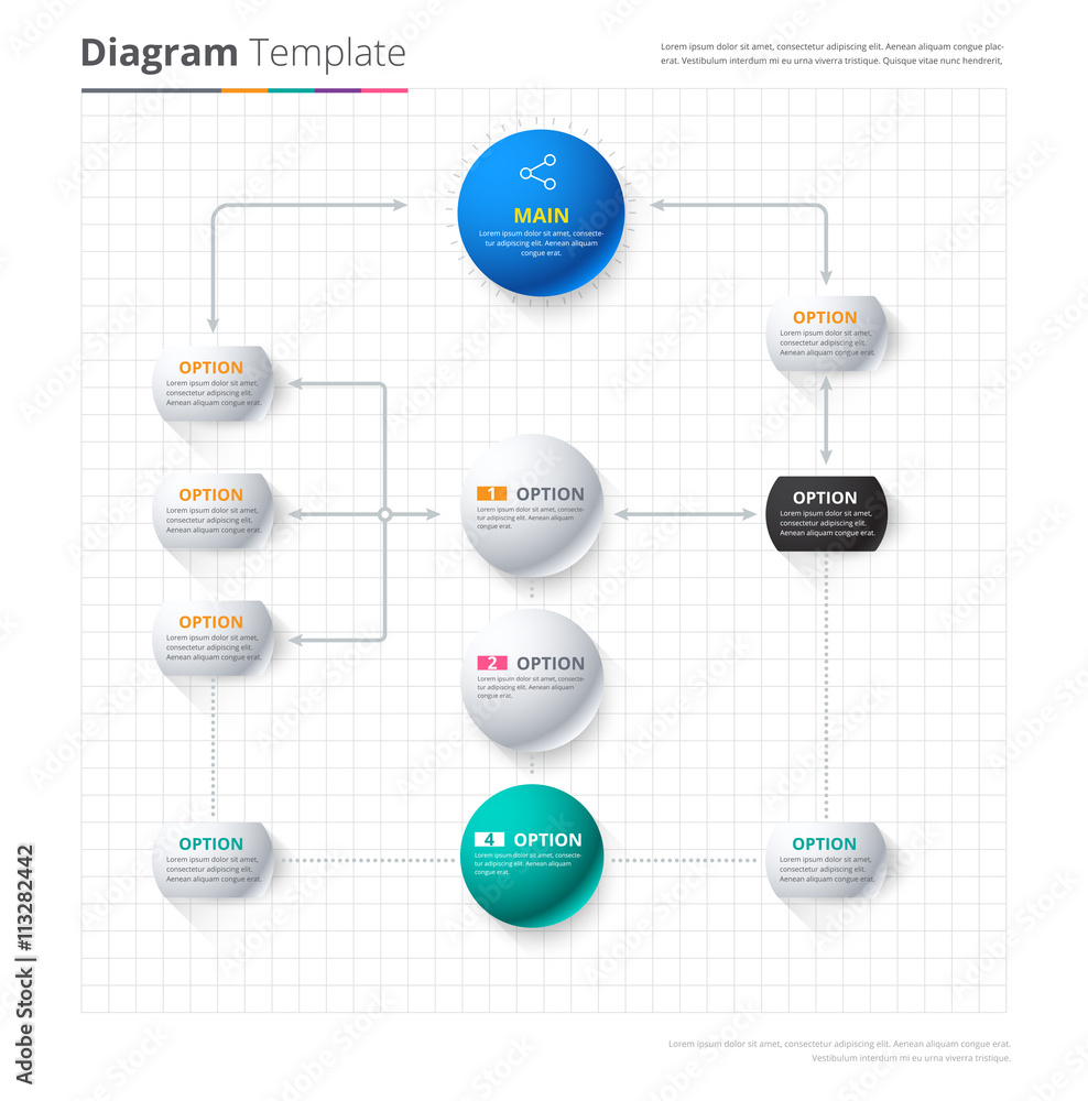 Diagram Template, Organization chart template. flow template, bl Stock ...