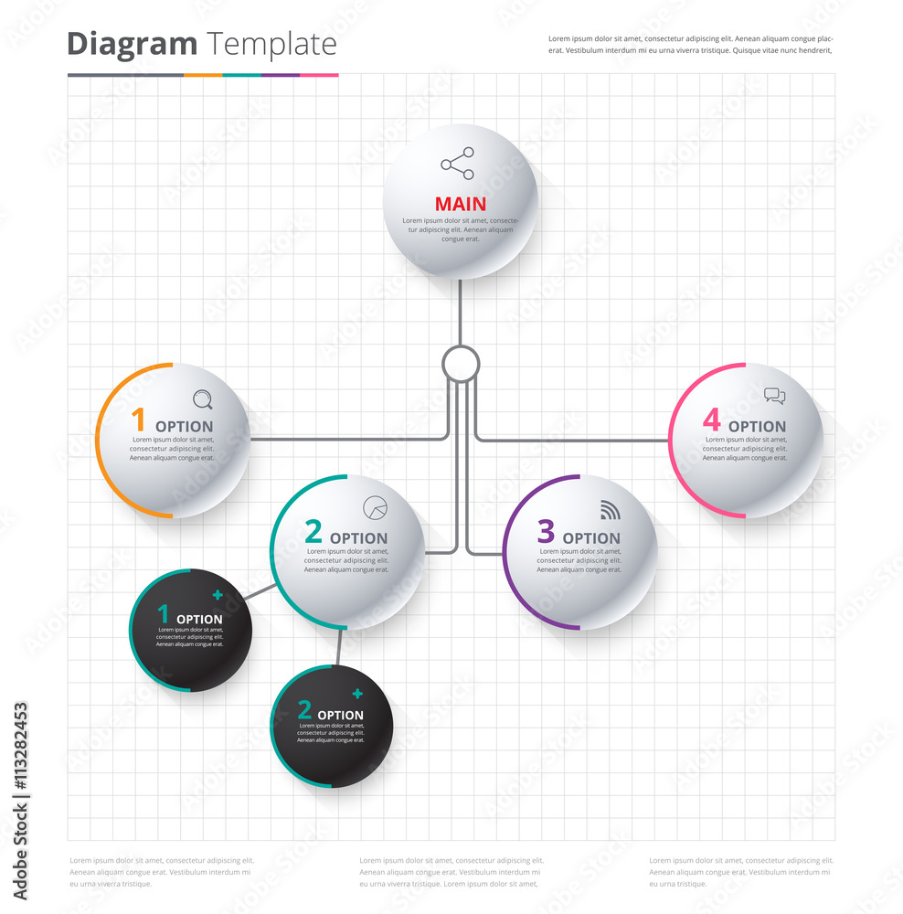 Diagram Template, Organization chart template. flow template, bl Stock ...