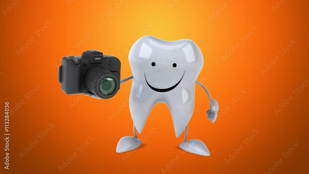 Fun tooth - Computer animation Stock Video | Adobe Stock