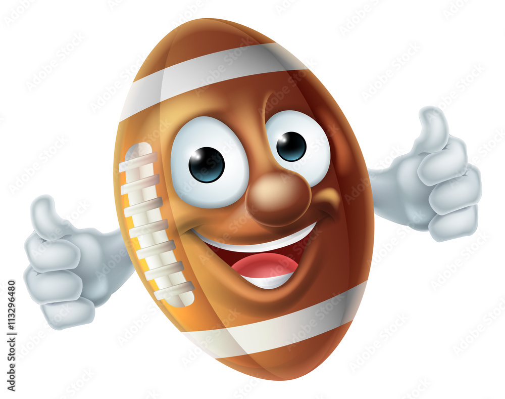 Cartoon Football Ball Character Stock Vector | Adobe Stock