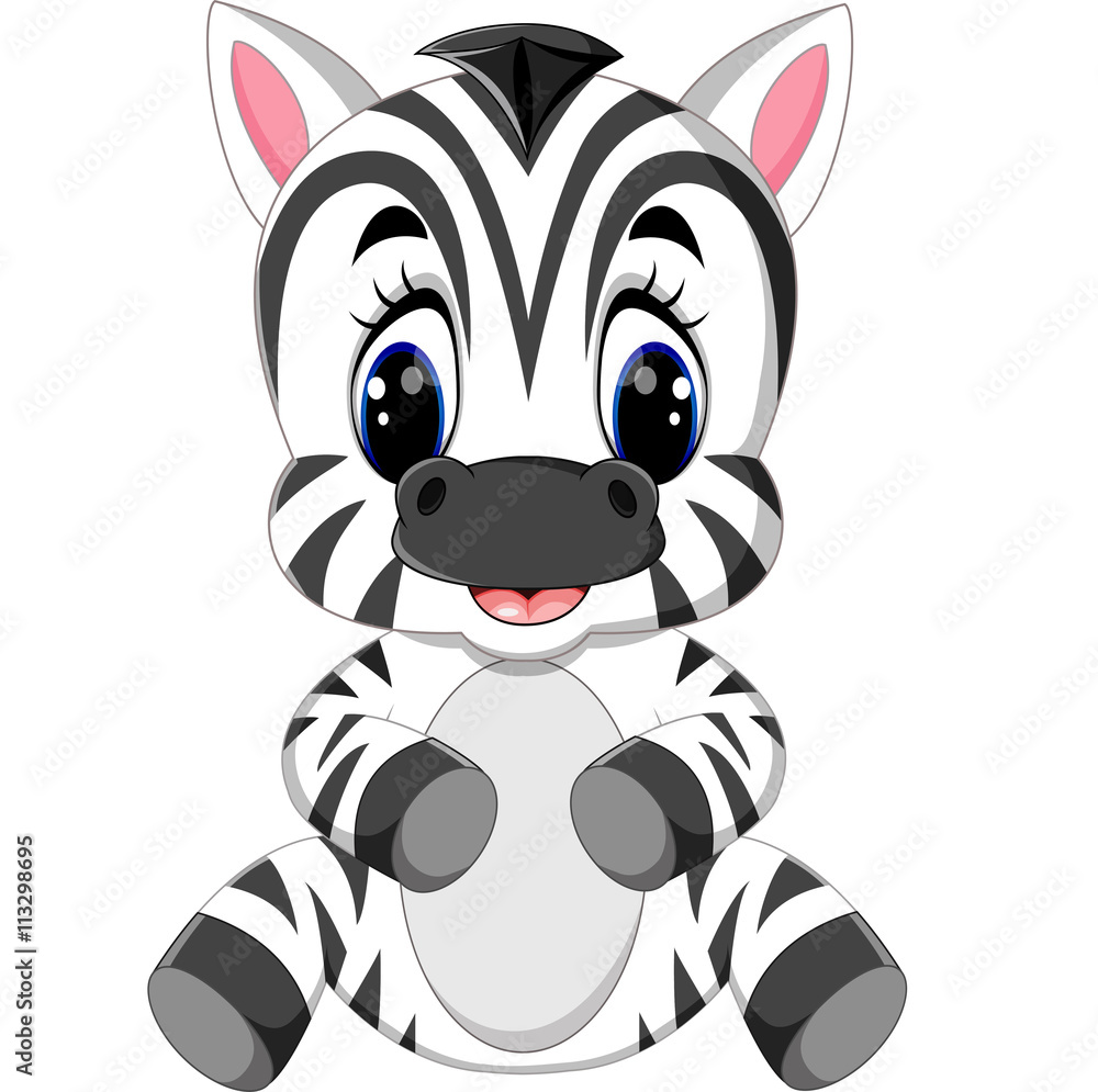 Cartoon zebra Stock Vector | Adobe Stock