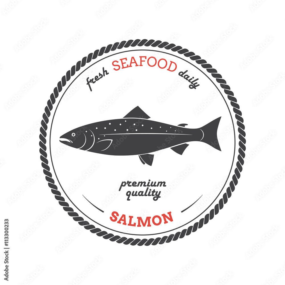 Salmon Silhouette Vector