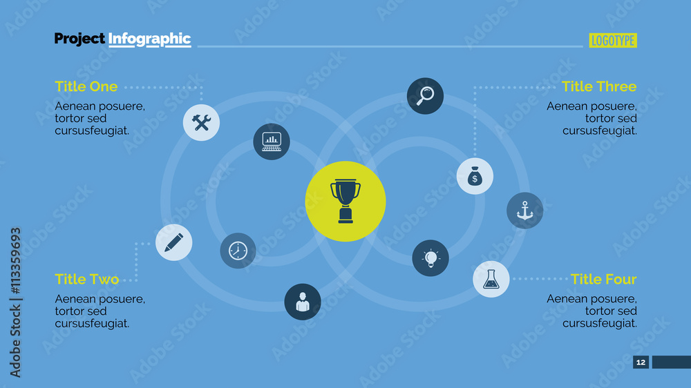 Circles Diagram Slide Template Stock Vector | Adobe Stock