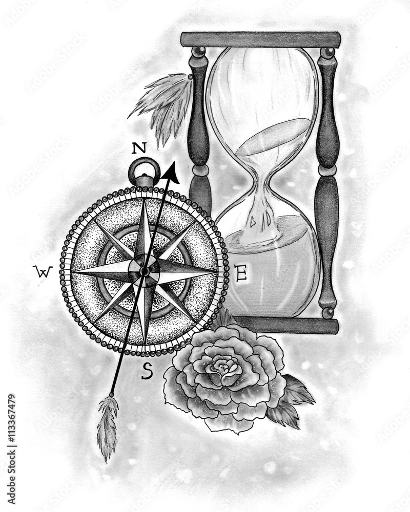 Handmade tattoo drawing Stock Illustration | Adobe Stock