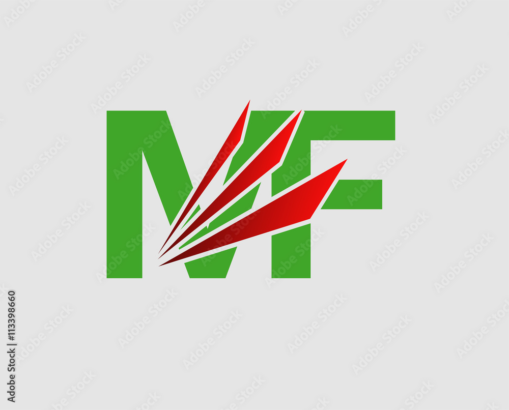 MF Logo. Vector Graphic Branding Letter Element Stock Vector | Adobe Stock