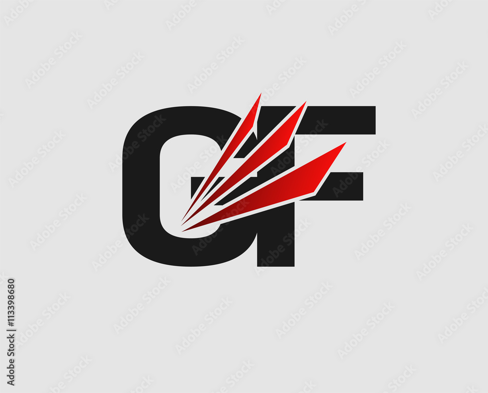 GF Logo. Vector Graphic Branding Letter Element Stock Vector | Adobe Stock