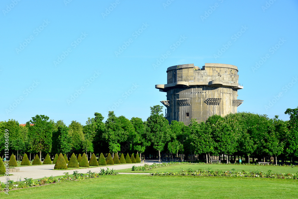 Flakturm im Wiener Augarten Stock Photo | Adobe Stock