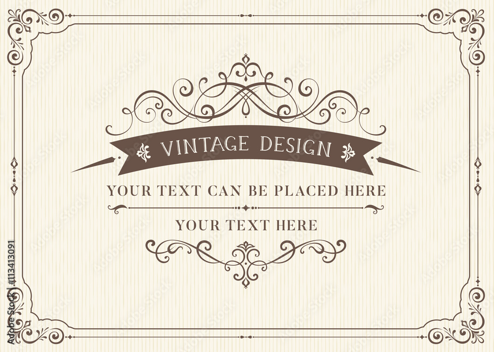 Vintage Card Vector Free Download