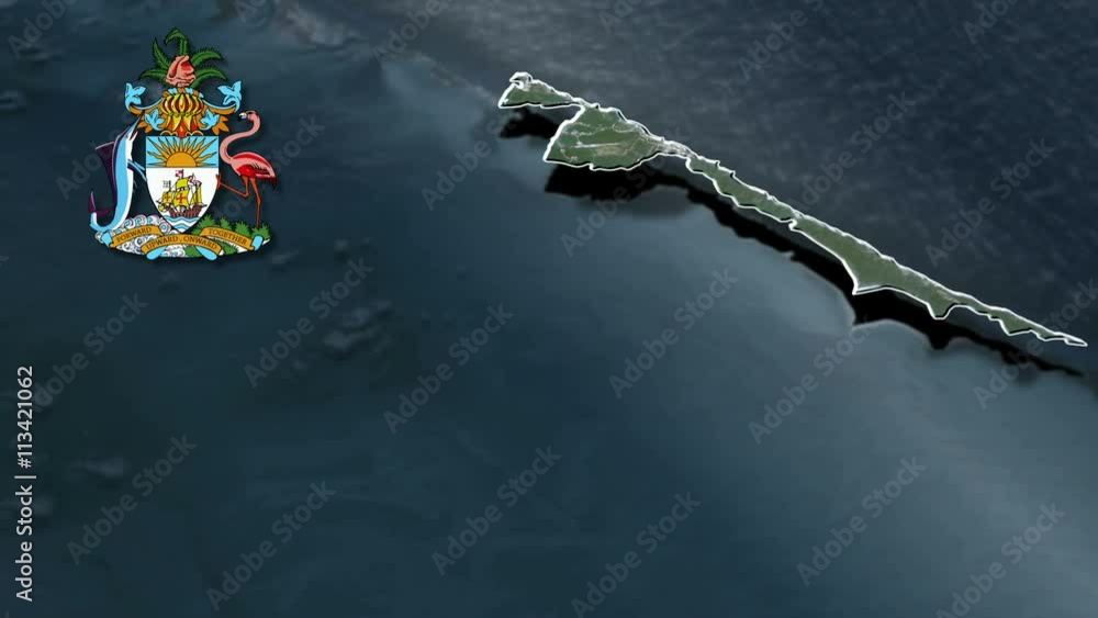 Black Point With Coat Of Arms Animation Map Districts of Bahamas vídeo ...