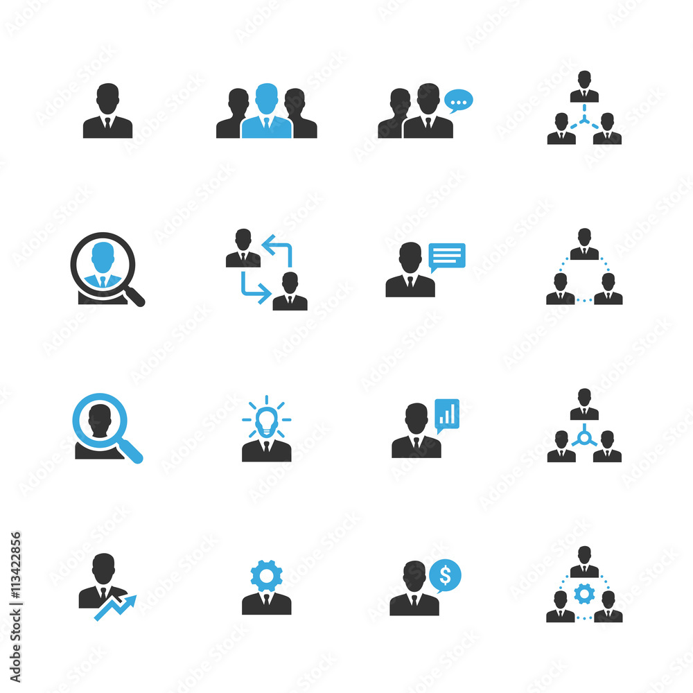 Businessman icon button set Stock Vector | Adobe Stock