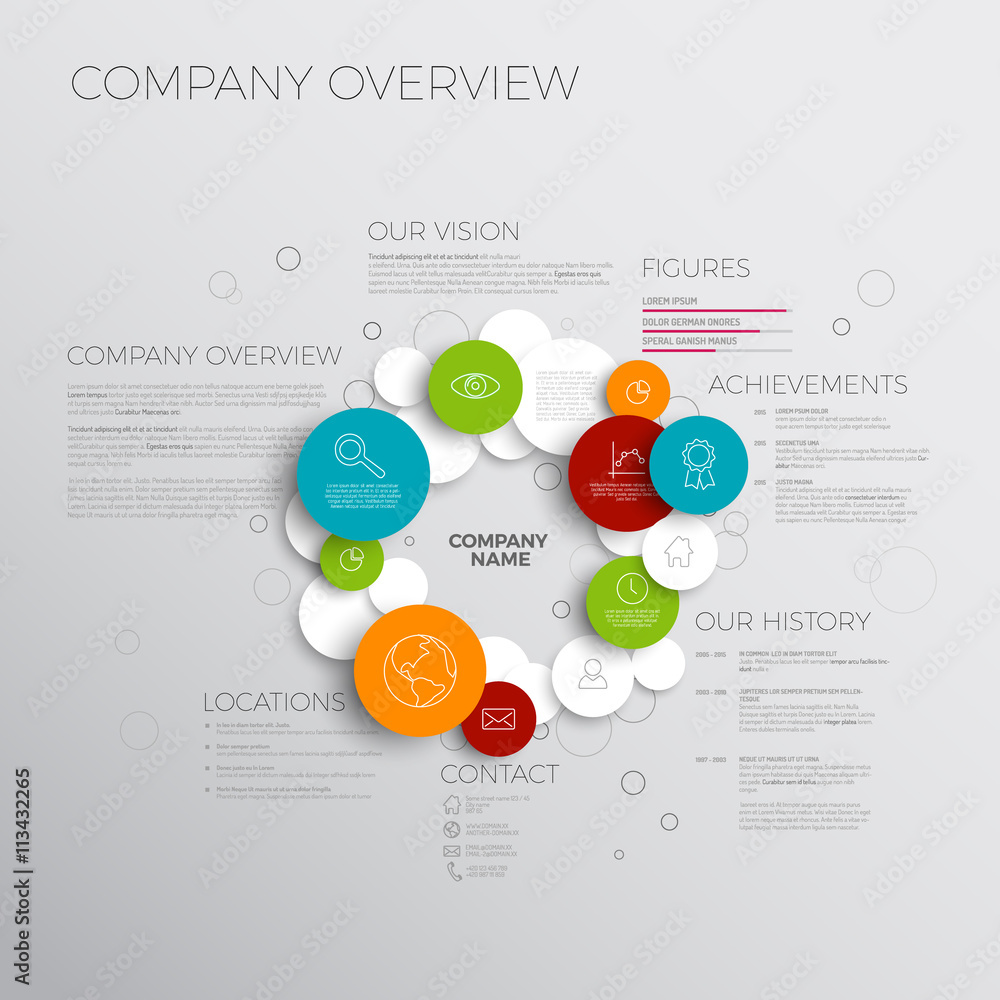 Vector Company infographic overview design template Stock Vector ...