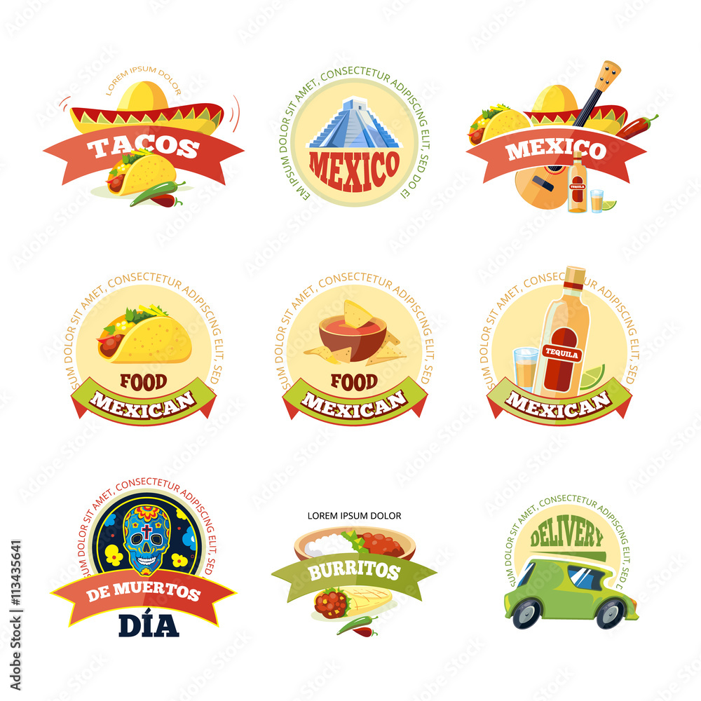 Mexican logo and badge design. Stock Vector | Adobe Stock
