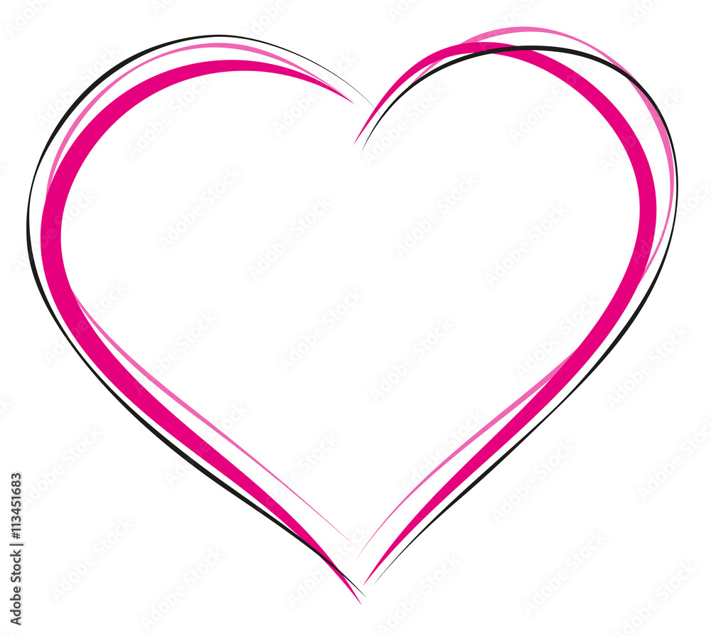 Heart symbol of love. Sign of heart outline. Heart for greeting card ...