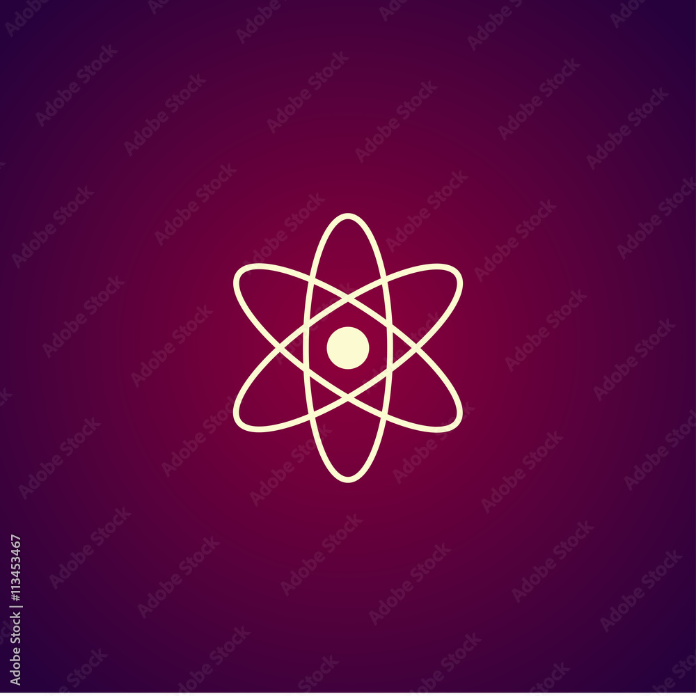 Abstract Physics Science Model Icon Vector Illustration Stock Vector Adobe Stock