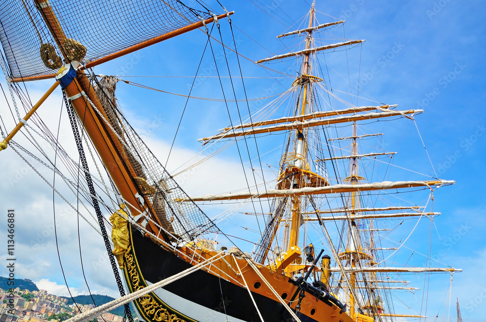 Italian Navy, cadet school ship Amerigo Vespucci, , recognized most ...