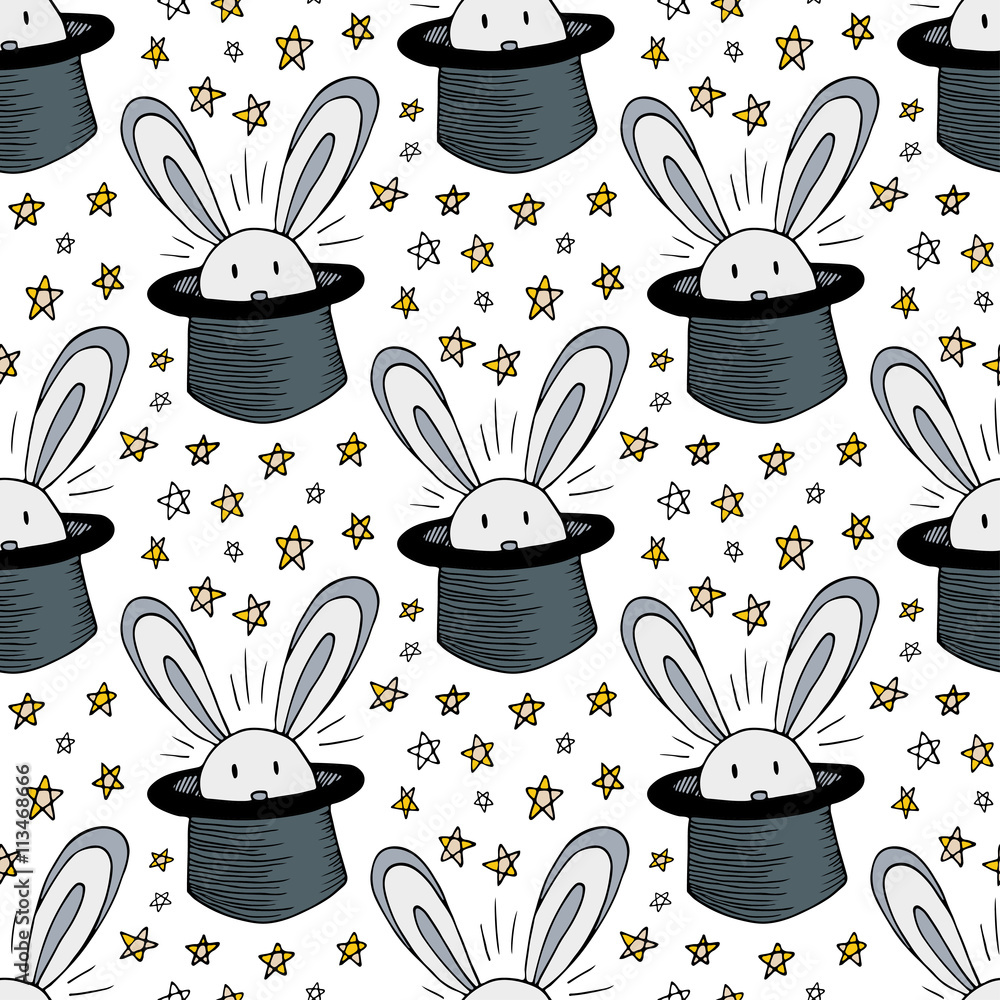 Magician Rabbit Vector