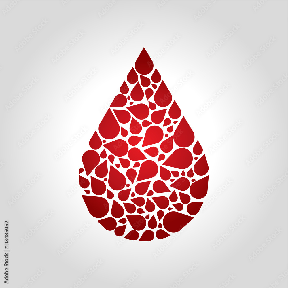 blood logo, icon and symbol vector illustration Stock Vector | Adobe Stock