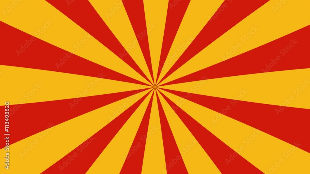 Video „Retro Radial Red and Yellow Pattern. Circus inspired retro ...