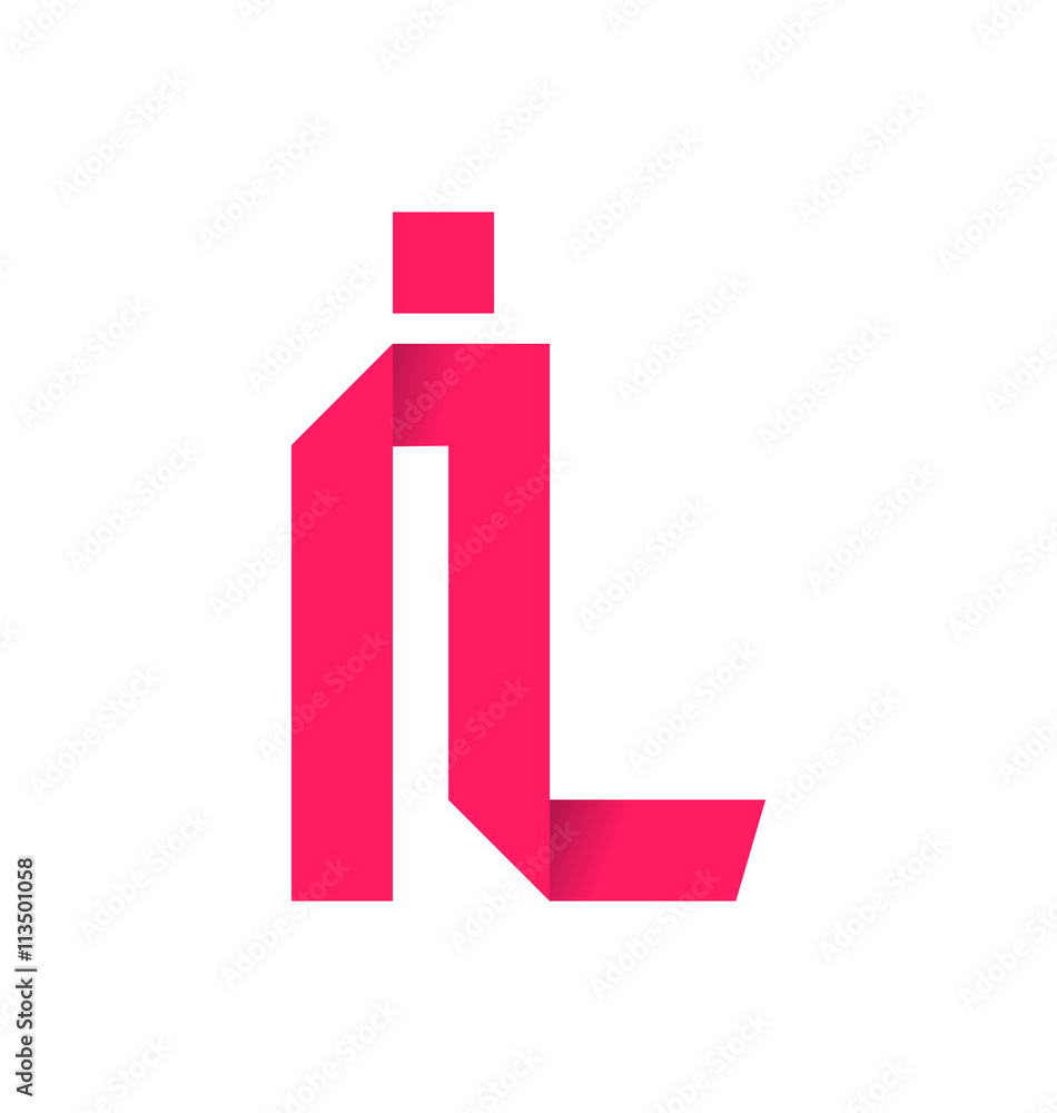 IL Two letter composition for initial, logo or signature. Stock Vector ...