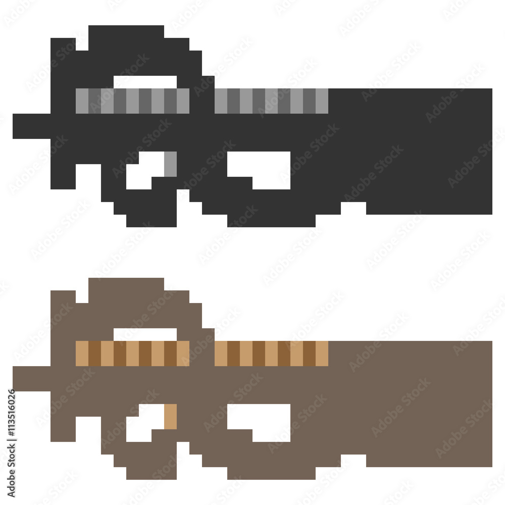 pixel art gun Stock Illustration | Adobe Stock