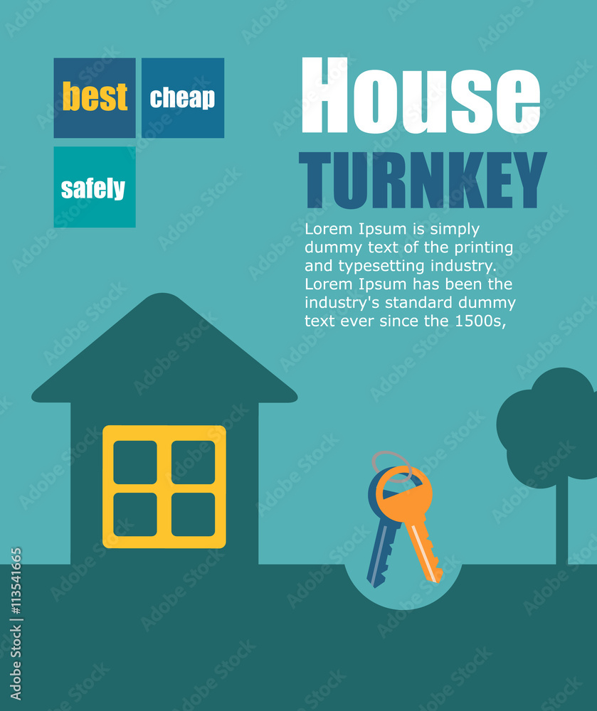 vector turnkey illustration Stock Vector | Adobe Stock