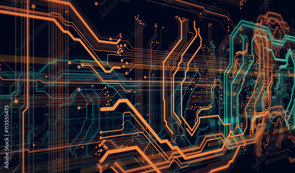 Technology background/Technology background of the abstract computer ...