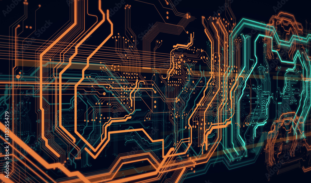 Technology background/Technology background of the abstract computer ...