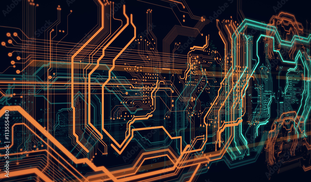 Technology background/Technology background of the abstract computer ...